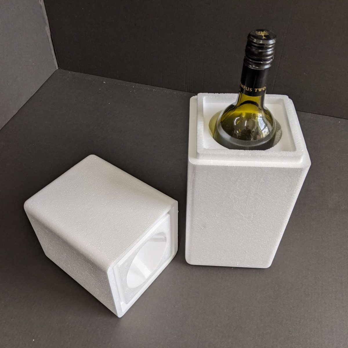 Wine Post Pack 2 Bottle Polystyrene - Able Packaging Supplies Adelaide
