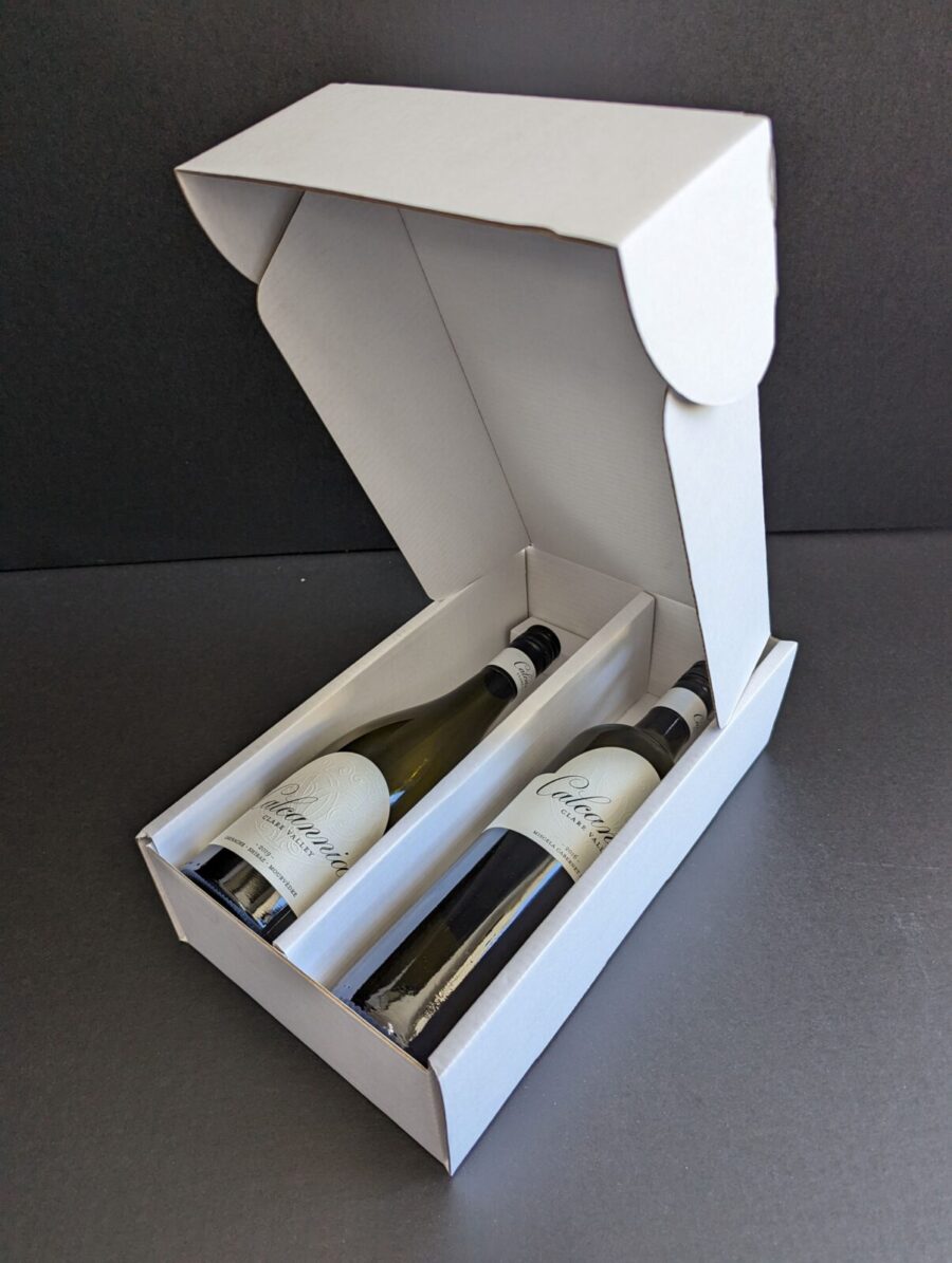 2 Bottle Laydown Mailer & Divider set - Bundle 10 White - Able ...