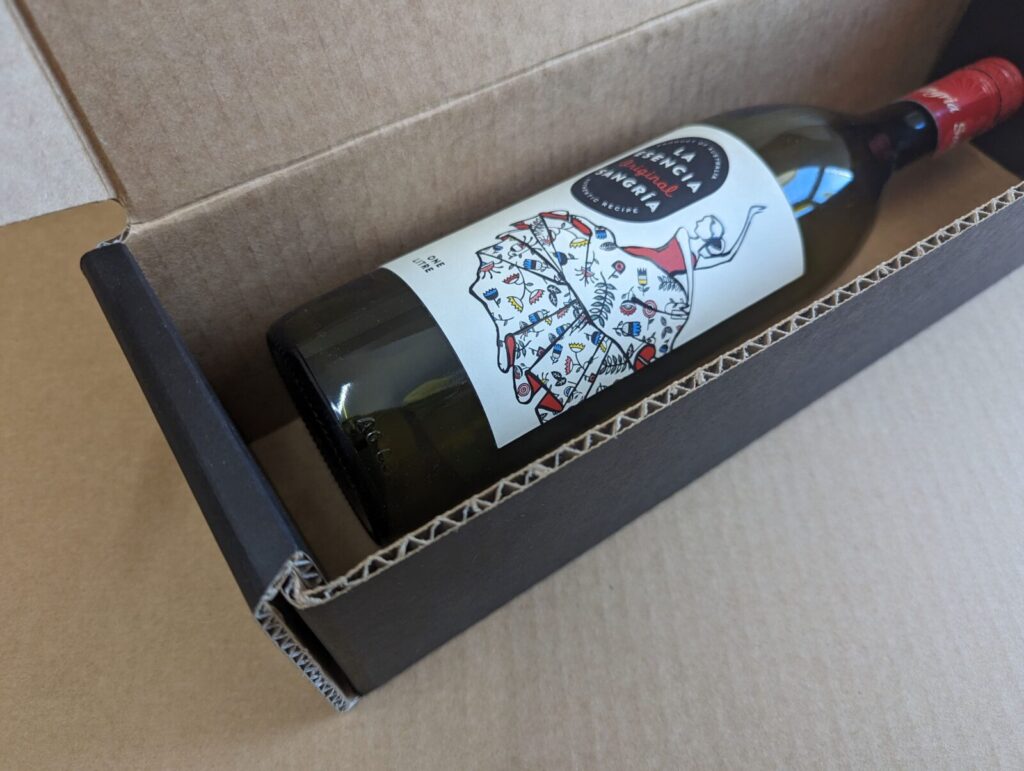 370 x 100 x 100 Wine 1 Bottle Extra Large Mailer - Black or Brown ...