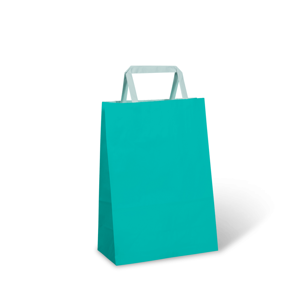 Paper Carry Bag 285 X 200 X 100 Teal per 50 Bags Able Packaging 